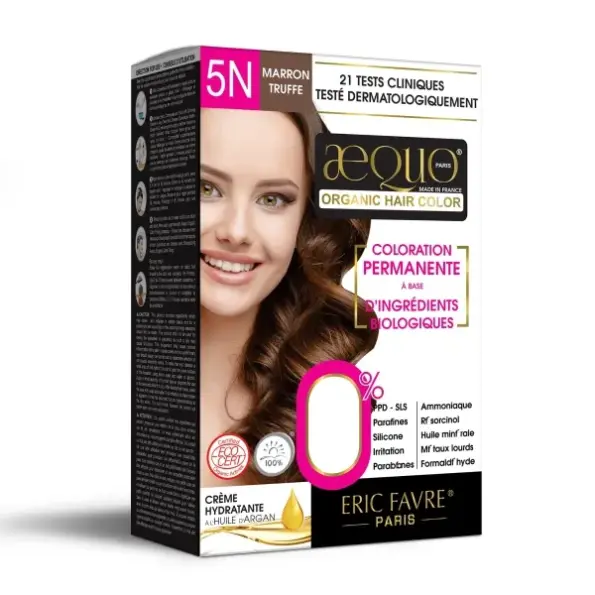 Aequo Organic Cream Hair Color for Women 5N Light Brown 170ml | Natural ...