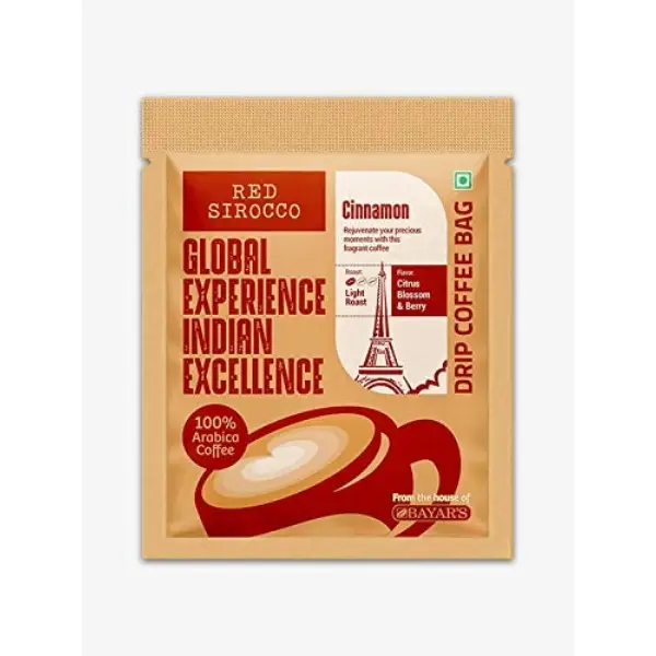 Red Sirocco Cinnamon Drip Coffee 10 g - Pack of 10, 100% Arabica Single ...