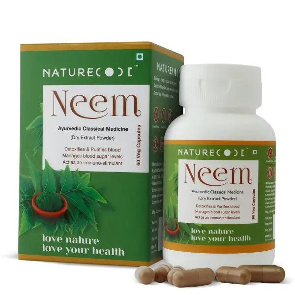 Nature Code Ayurvedic Neem Blood Purifier - 60 Veg Capsules,