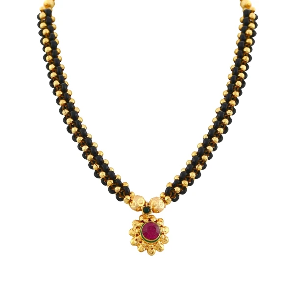 MEENAZ Traditional jewellery's Fancy Moti Pearl Gold Kolhapuri Marathi ...