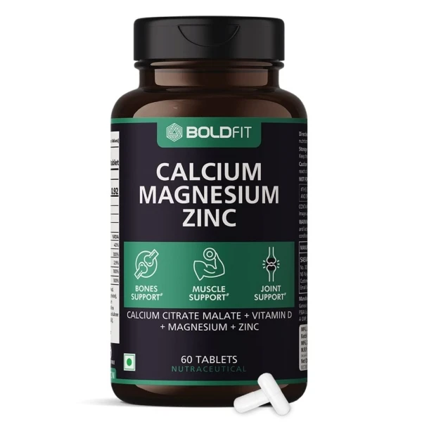 Boldfit Calcium Tablets 1000mg Calcium Supplements - 60 Tablets
