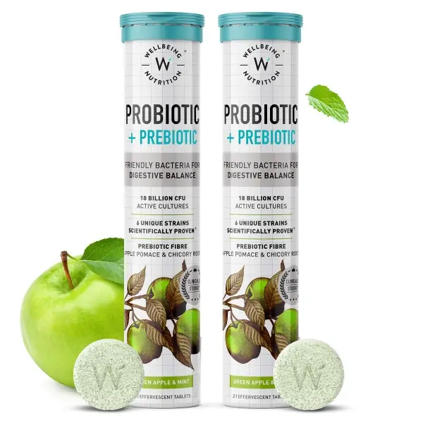 Wellbeing Nutrition Daily Probiotics + Prebiotics (21 Effervescent Tabs)