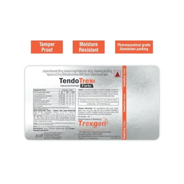 Trexgen Tendotrex Forte Advanced & Complete Tendon, Joint Cartilage ...