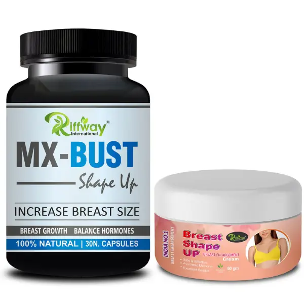 Riffway MX Bust Women Breast Capsules & Breast, 30 Capsules + 50gm