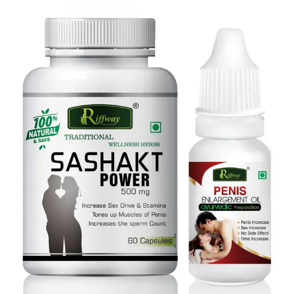 Riffway Sashakt Power Sexual Capsules And Sexual Oil 60 Capsules 15ml