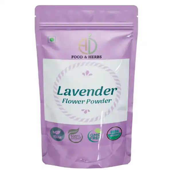 A D Food & Herbs Lavender Flower Buds Powder 50 Gms Pack