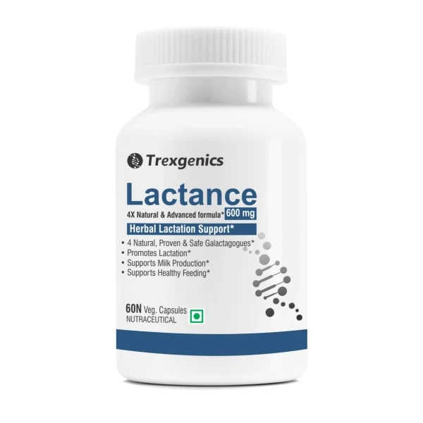 Trexgenics Lactance Lactation Support 4X Galactagogues 600 Mg Vegan ...