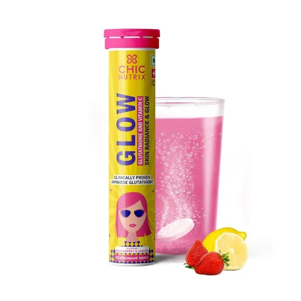 Chicnutrix Glow- 20 Effervescent Tablets, Japanese Glutathione & Vit. C