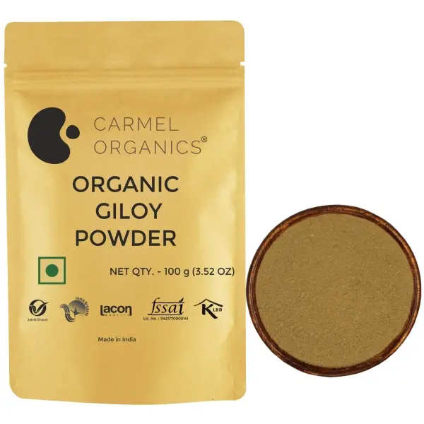 CARMEL ORGANICS Giloy/Guduchi/Gulvel Stem Powder 100 Grams