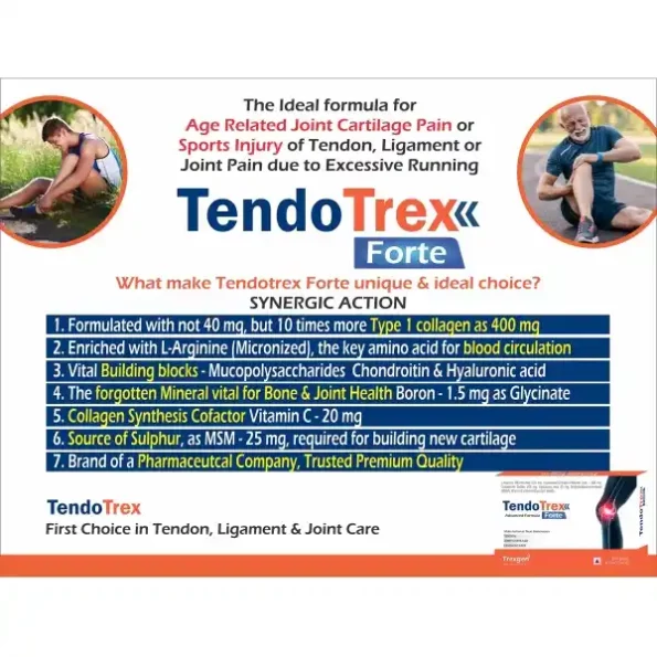 Trexgen Tendotrex Forte Advanced & Complete Tendon, Joint Cartilage ...