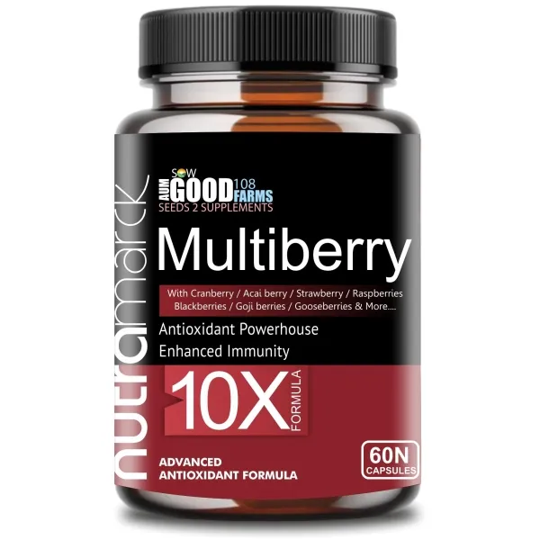 NutraMarck Multiberry Capsules | Potent Blend of 24 Berries & Herbs for ...