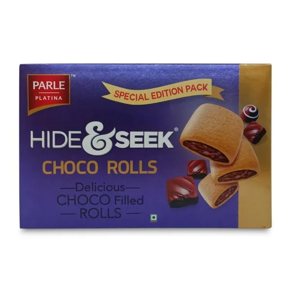 Parle Platina Hide & Seek Choco Rolls, 250 Gram, Chocolate