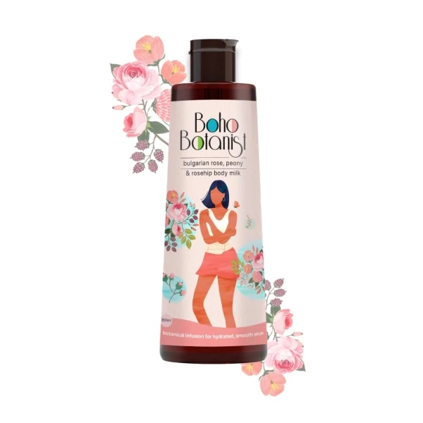 Boho Botanist Bulgarian Rose, Peony & Rosehip Body Milk (350 ml)
