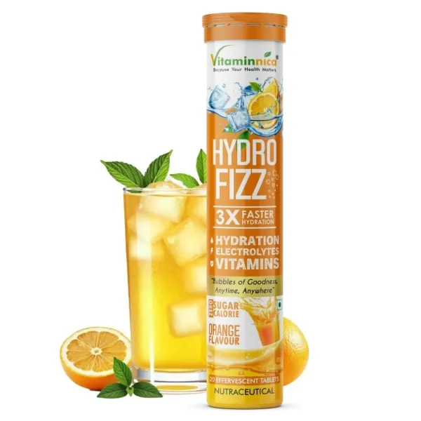 Vitaminnica Hydro Fizz Tablets, Orange Flavour, 20 Tablets