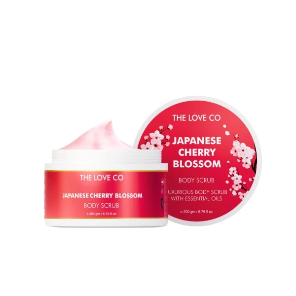 THE LOVE CO. Japanese Cherry Blossom Creamy Body Scrub - 200gm