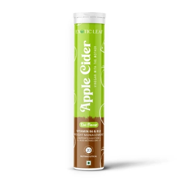 Exotic Leaf Apple Cider Vinegar Effervescent Tablets 20 Tablets