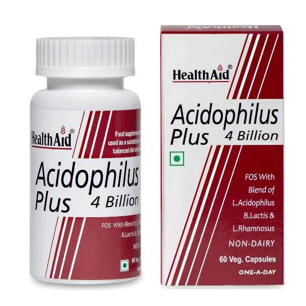 HealthAid Acidophilus Plus 4 Billion (Probiotic Capsules), 60 Capsules