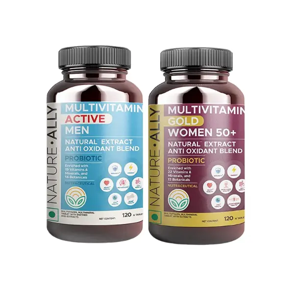 Nature Ally Multivitamin, Multivitamin Active Men & Gold Women 50+