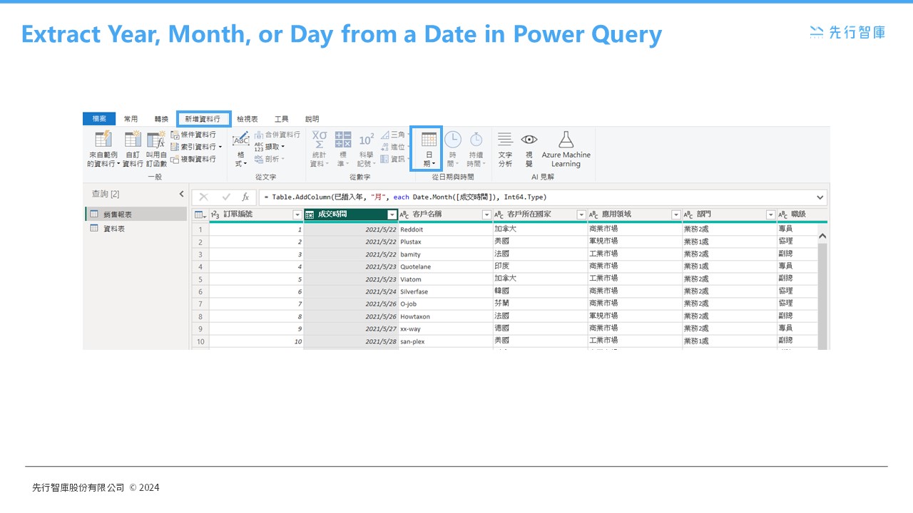 Teach you how to quickly create a default Date slicer in Power BI | 先行智 ...