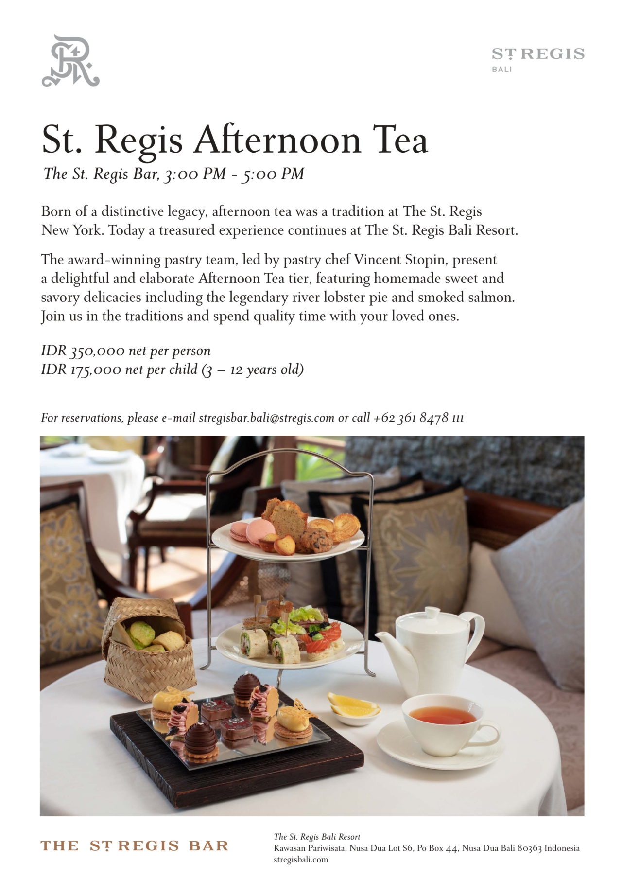 Afternoon Tea@St. Regis Nusa Dua 15:00-17:00 下午茶 !! – NeverneverLand in ...